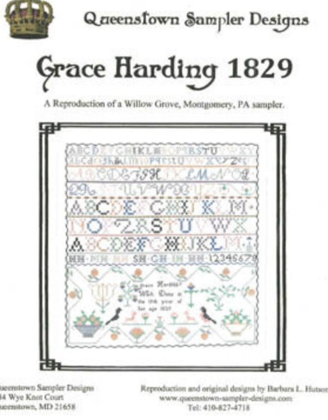 Grace Harding 1829 by Queenstown Sampler Designs - Etsy