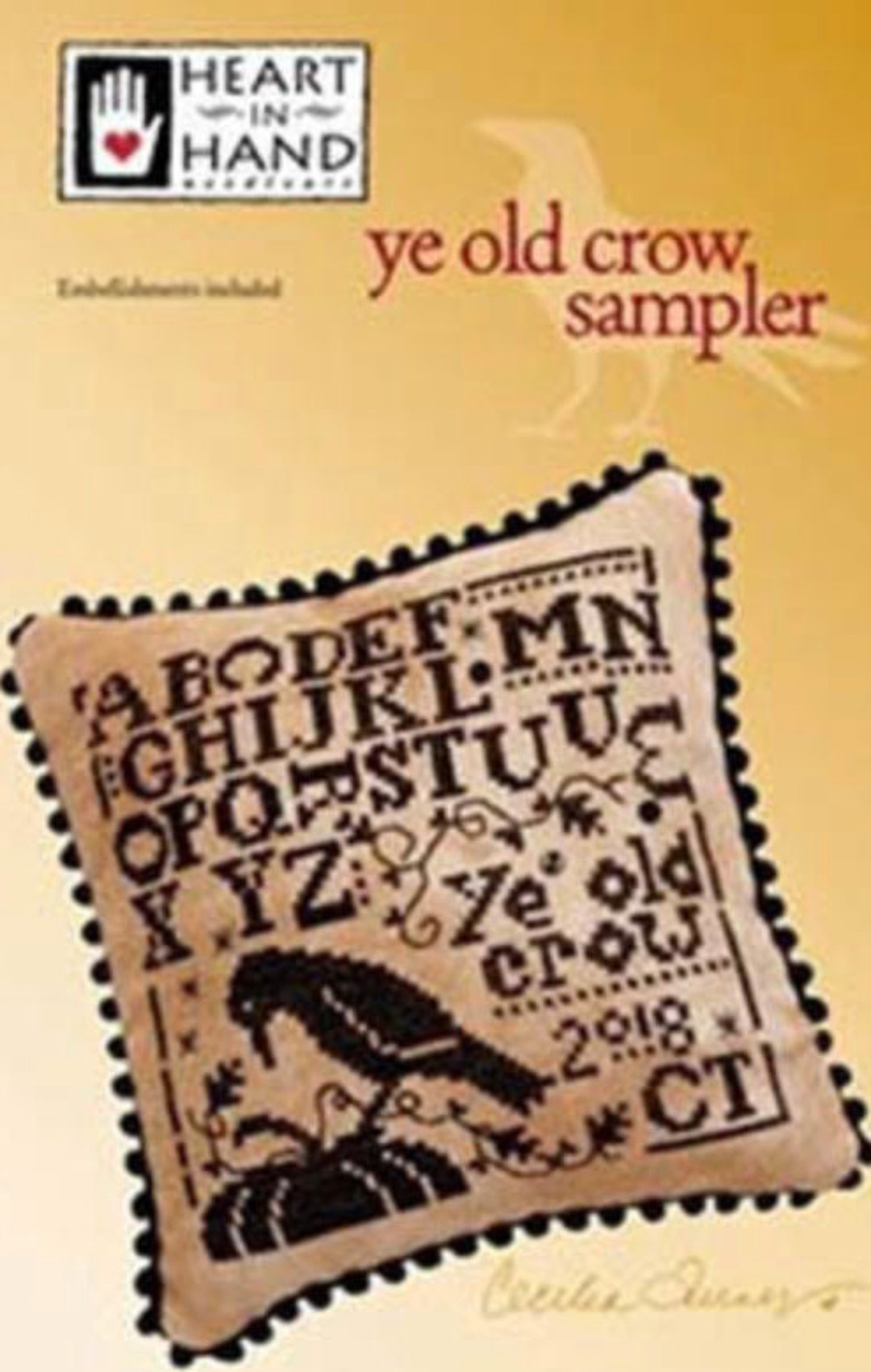Ye Old Crow Sampler by Heart in Hand W/ Buttons - Etsy