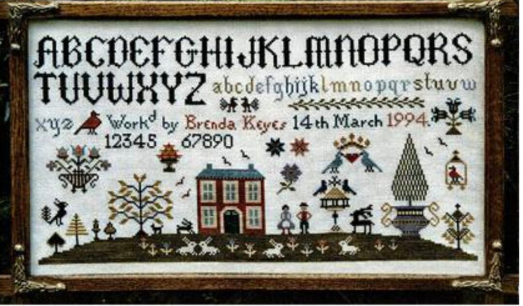 House on the Hill Sampler by Brenda Keyes the Sampler Company - Etsy
