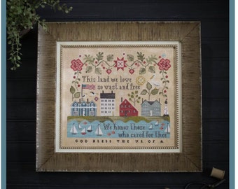 2024 Nashville Needlework Market Plum Street Samplers American Welcome Cross Stitch Chart ...