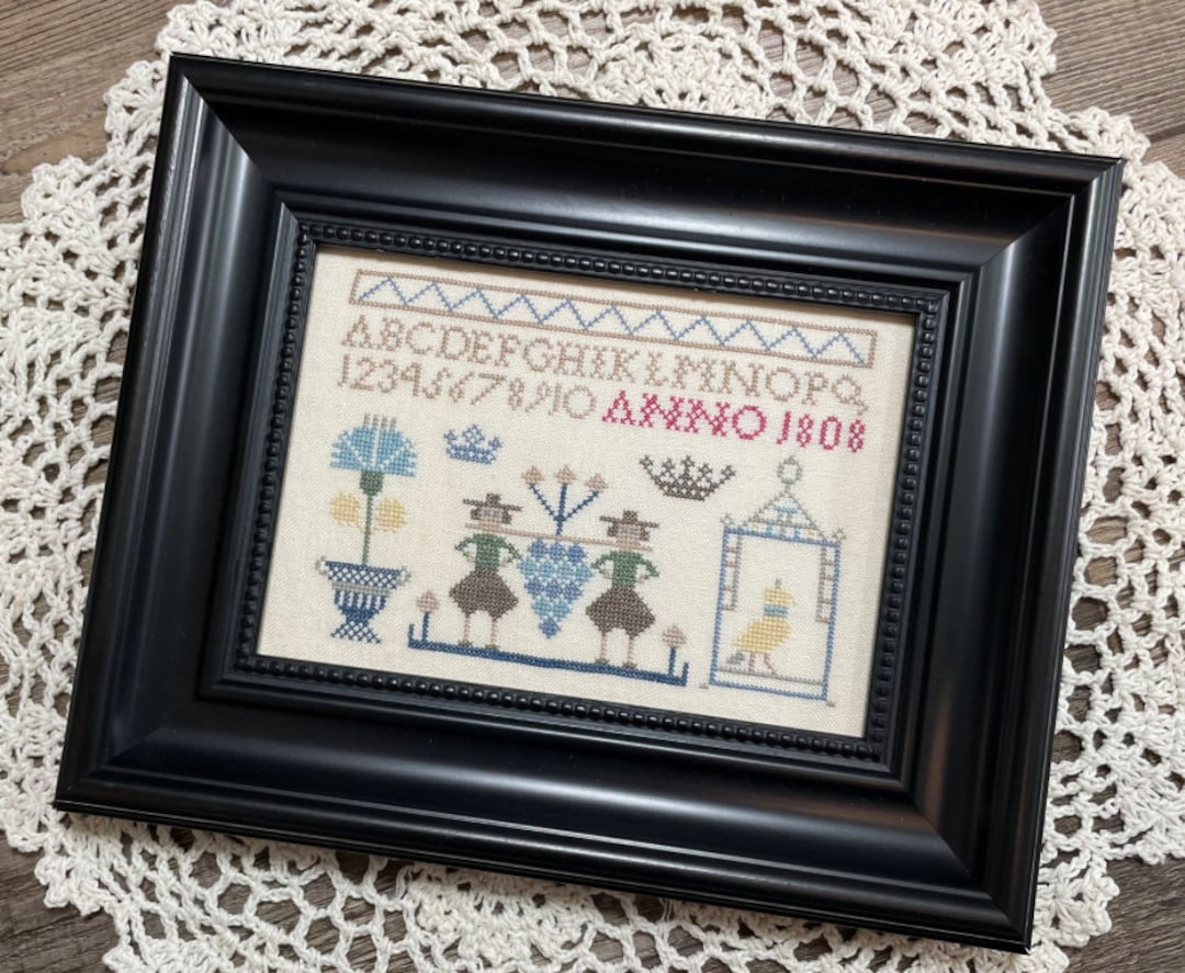 Little Dutch 1808 Sampler by From the Heart Needleart by Wendy - Etsy