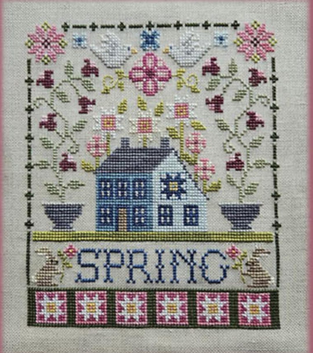 Spring Saltbox by Waxing Moon Designs - Etsy