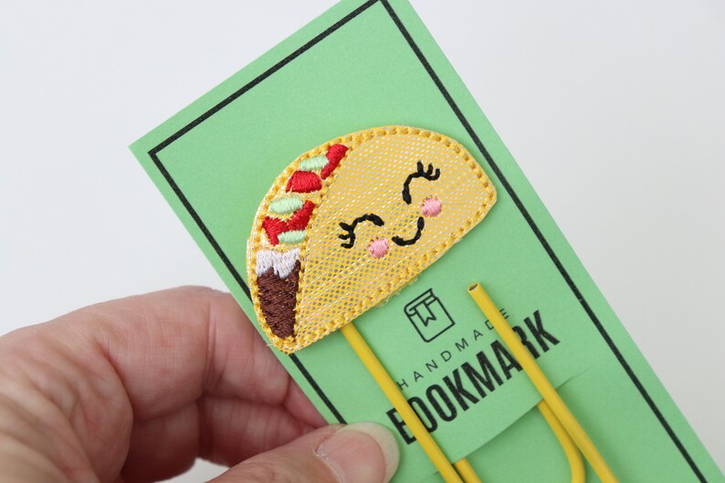 Taco Bookmark-planner Clips With Funny Sayings-food Related - Etsy