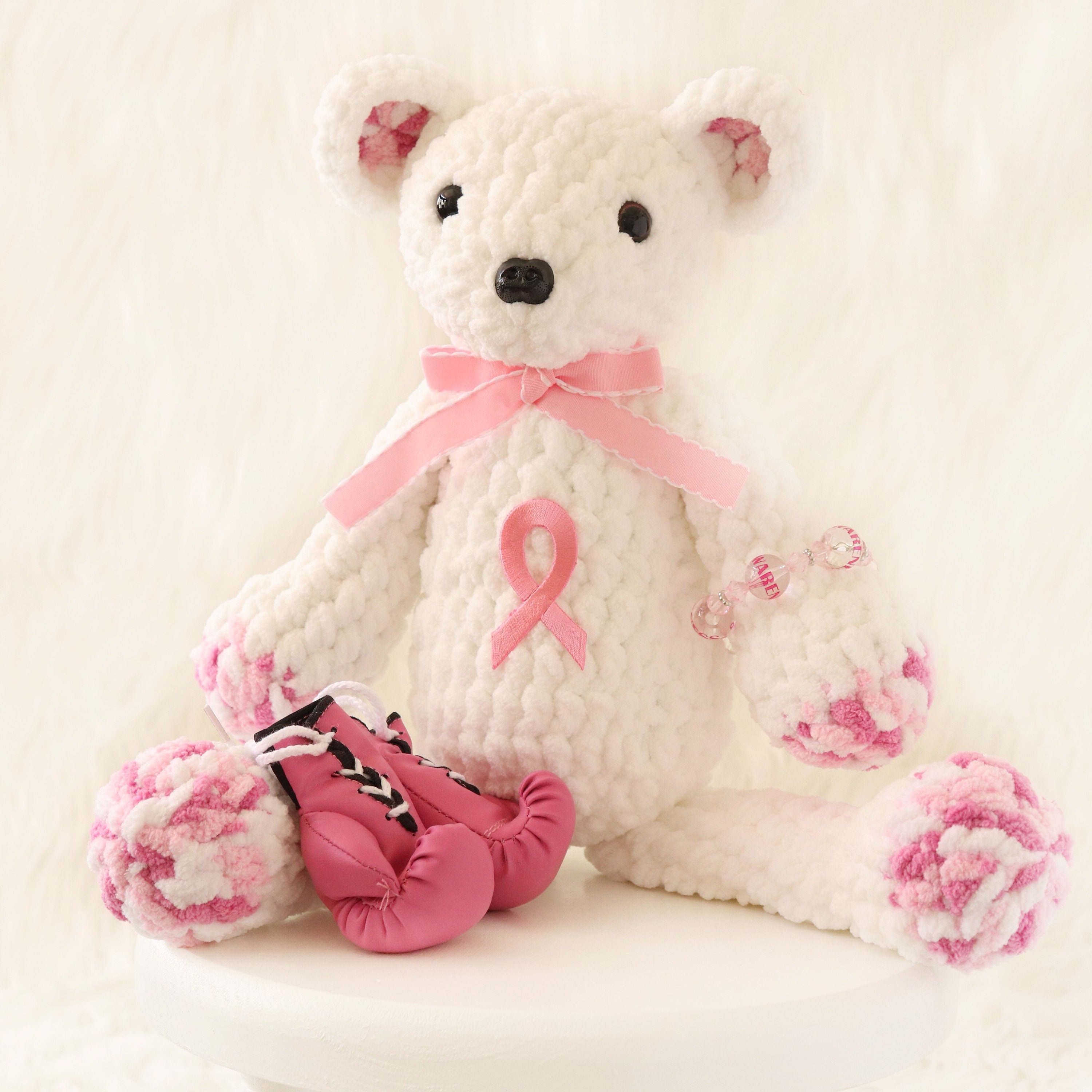Breast Cancer Gift, Pink Teddy Bear, Motivational Gift, Cancer Survivor ...
