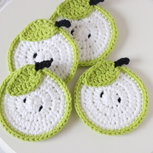 Apple Coaster, Set of 4, Green Apple Coaster, Teachers Gift ...