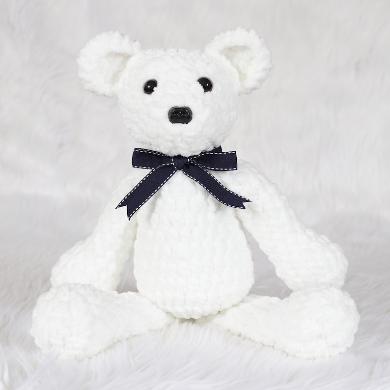White Teddy Bear, Stuffed Animal, Classic Teddy Bear, White Nursery ...