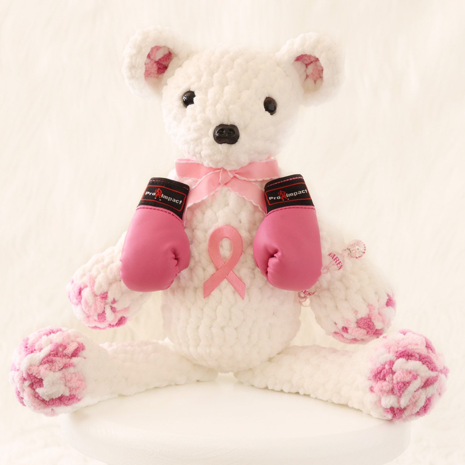Breast Cancer Gift, Pink Teddy Bear, Motivational Gift, Cancer Survivor ...