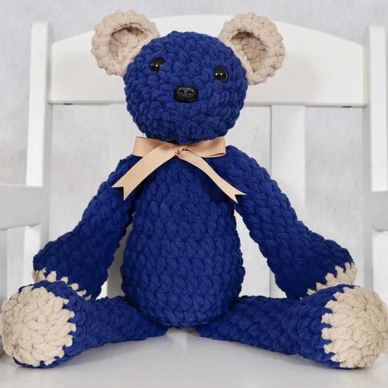 Navy Blue Bear Custom Stuffed Animal Teddy Bear Soft - Etsy
