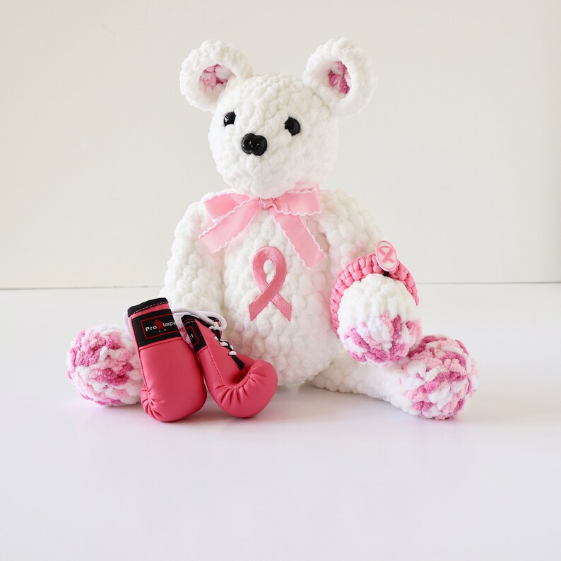 Breast Cancer Gift, Pink Teddy Bear, Motivational Gift, Cancer Survivor ...
