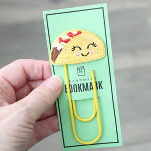 Taco Bookmark-planner Clips With Funny Sayings-food Related Bookmarks ...