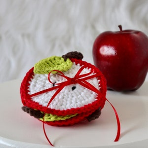 Apple Coaster, Set of 4, Red Apple Coaster, Teacher Appreciation Gift ...