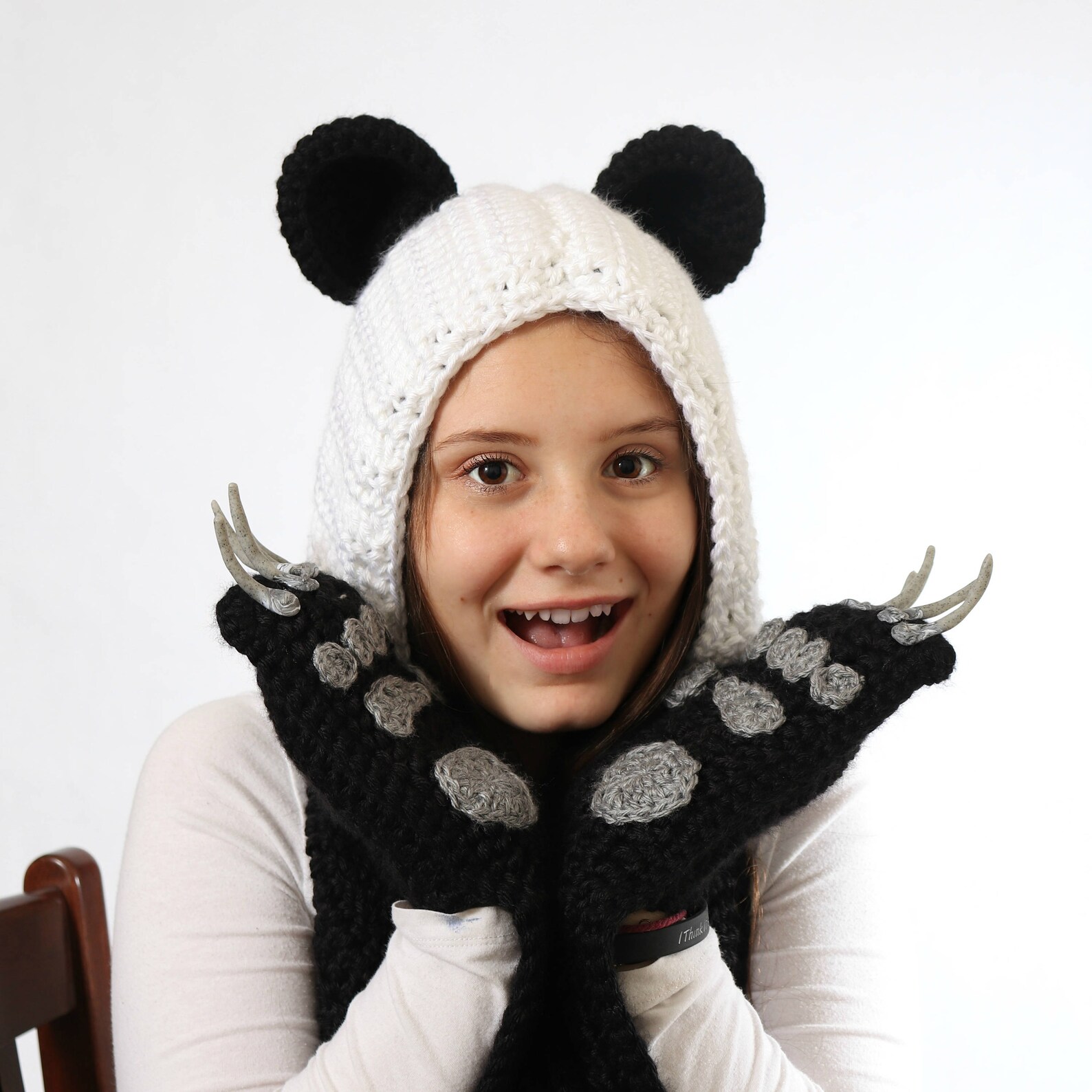 Animal Scarf Panda Scarf With Hood Cosplay Hood Scoodie - Etsy