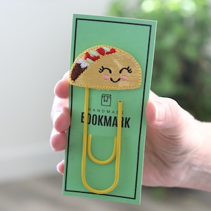 Taco Bookmark-planner Clips With Funny Sayings-food Related Bookmarks ...