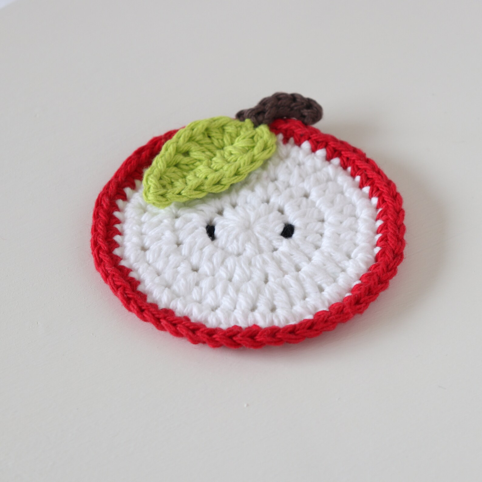 Apple Coaster, Set of 4, Red Apple Coaster, Teacher Appreciation Gift ...