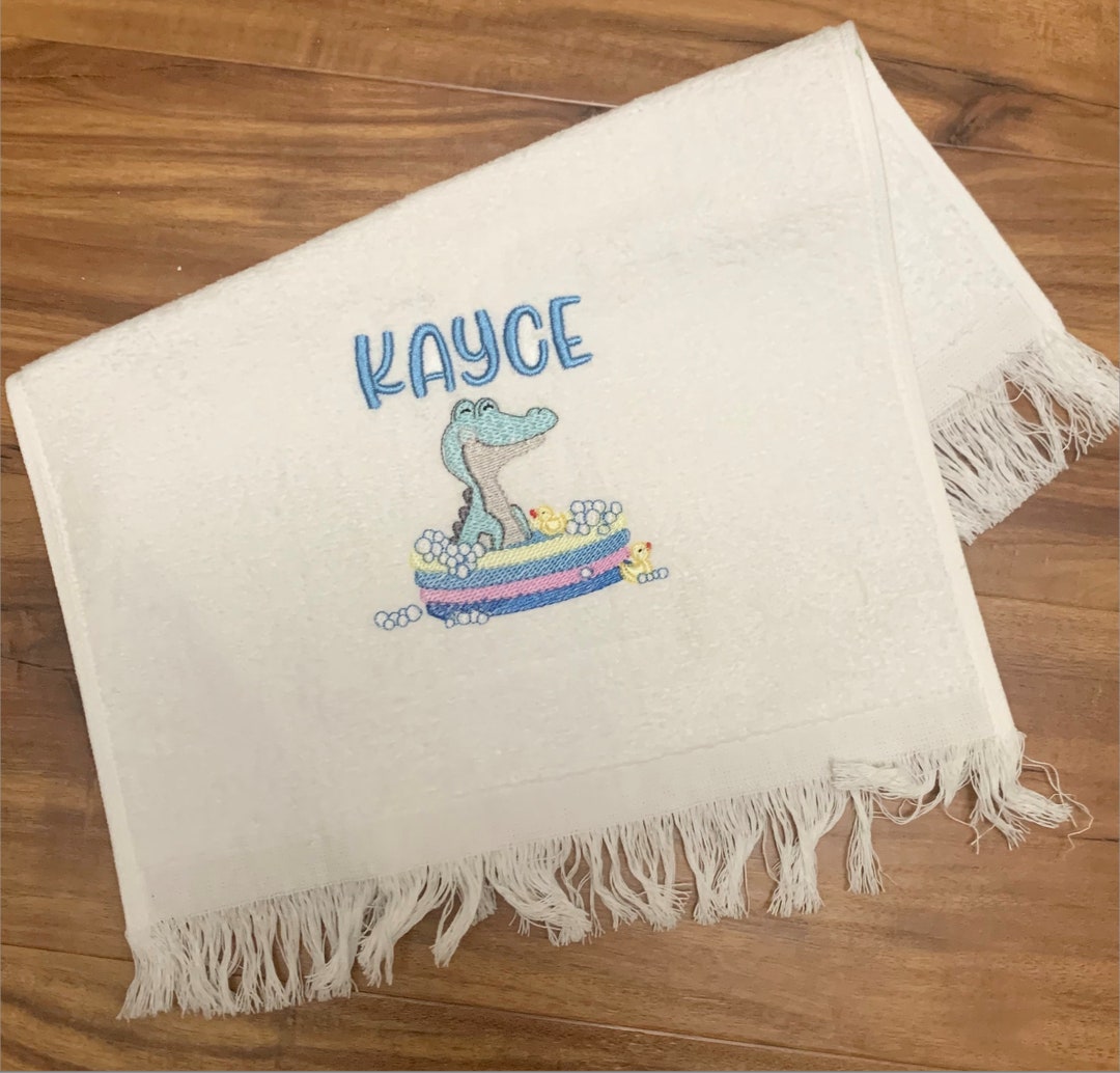 Embroidered Personalized Kids Hand Bath Towel - Kids Custom Embroidery ...