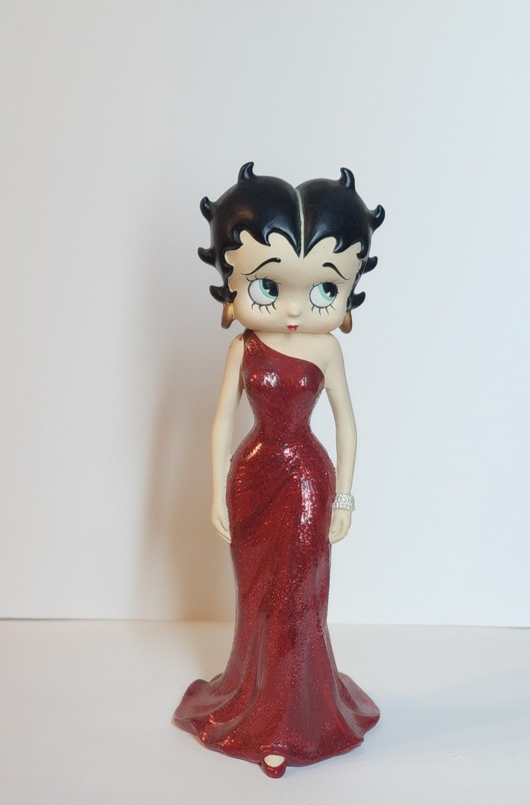 Vintage Betty Boop Lady in Red Figurine. Betty Boop in a Red Dress.inc ...