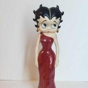 Vintage Betty Boop Lady in Red Figurine. Betty Boop in a Red Dress.inc ...