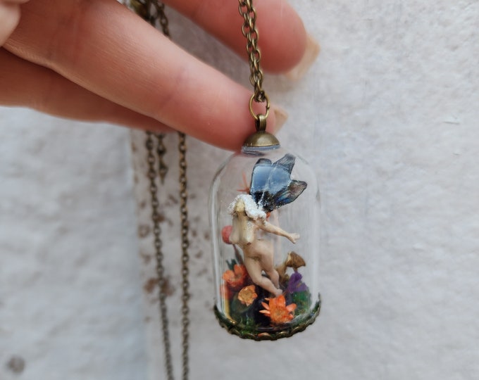 CUSTOM Miniature Realistic Fairy Lifelike Clay Pendant in Bottle ...