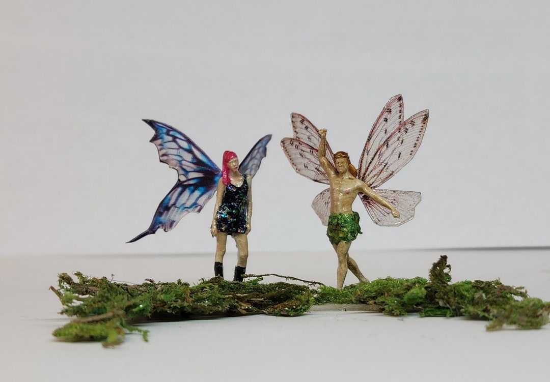 Fairy Garden Figurines. Realistic Colorful Wing Fairies. Fairy Garden ...