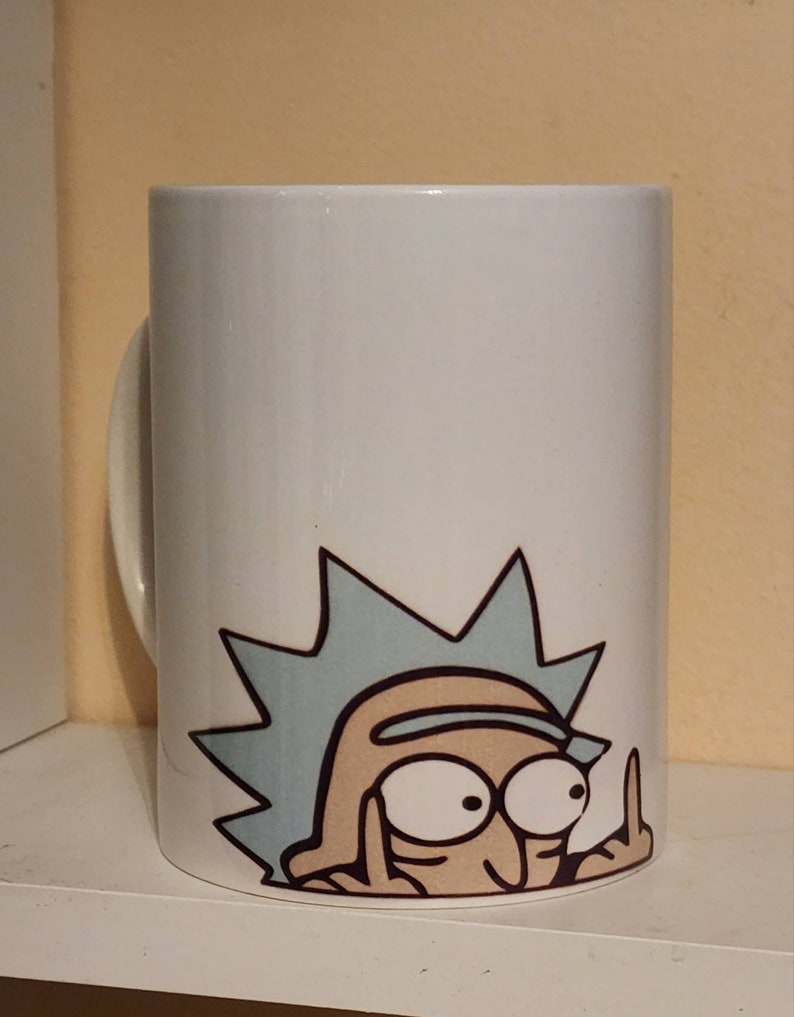 Rick Middle Finger Coffee Mug. 15 Oz. Your Opinion Rick Mug - Etsy