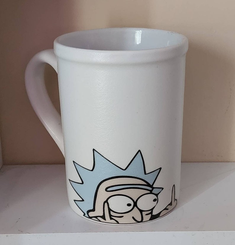 Rick Middle Finger Coffee Mug. 15 Oz. Your Opinion Rick Mug | Etsy