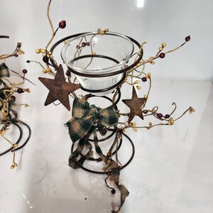 Primitive Rusty Spring Candle Holder. Rustic Country Style Votive ...