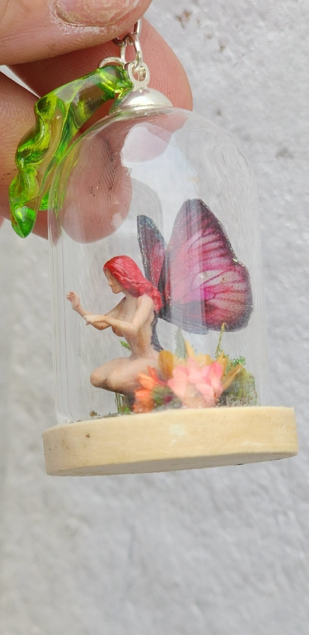 Realistic Fairy Enclosed in Glass Dome. Nude Fairy Trapped in a Glass ...