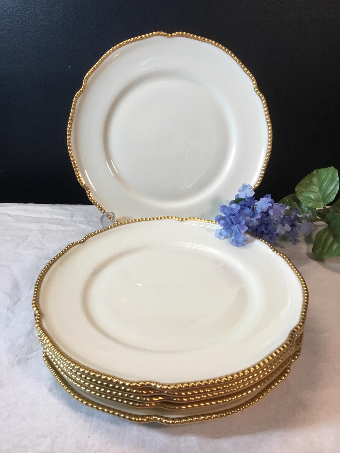 Castleton China SOVEREIGN Pattern Luncheon/salad Plates Gold Trim, off ...