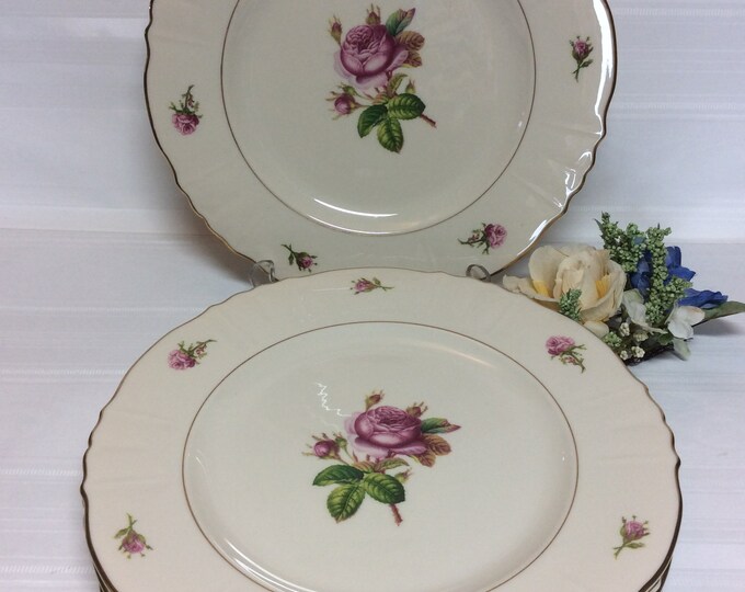 Syracuse China Federal Shape VICTORIA Rose Pattern 10” Dinner Plates ...