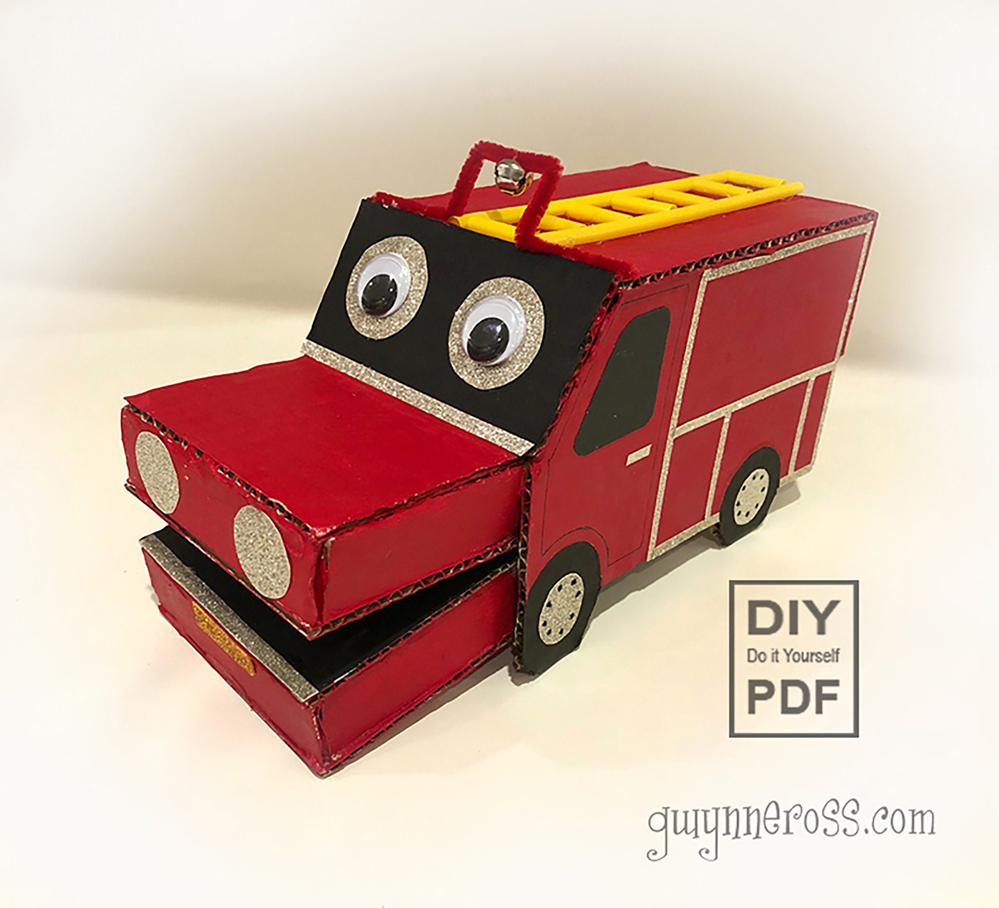 Truck Hand Puppet DIY PDF Kids Craft Preschool Paint Recycle Cardboard ...