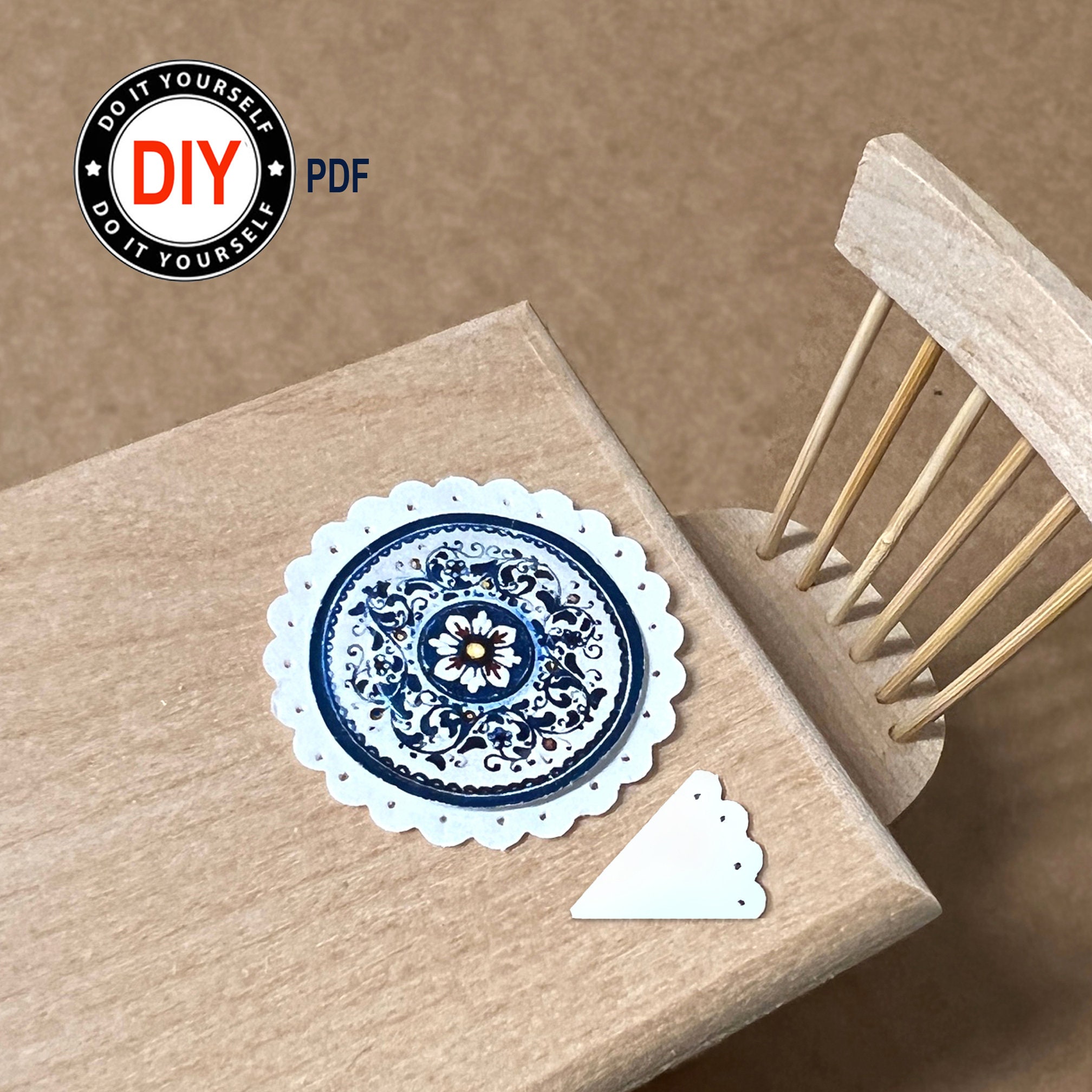 PDF Miniature Plate Images 1:12 Dollhouse DIY Withhueinmind - Etsy