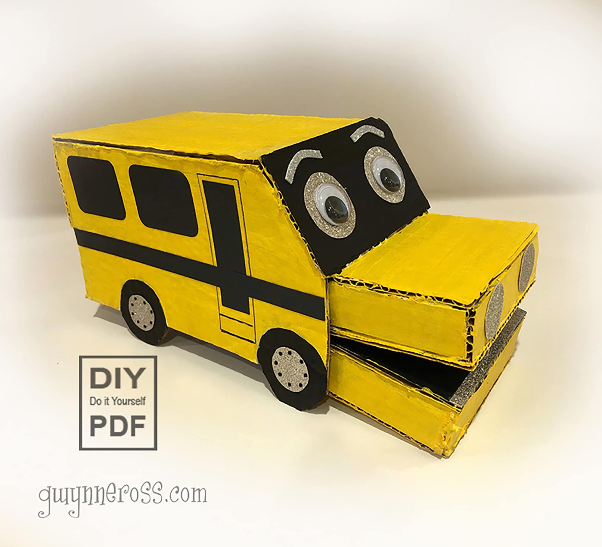 Truck Hand Puppet DIY PDF Kids Craft Preschool Paint Recycle Cardboard ...