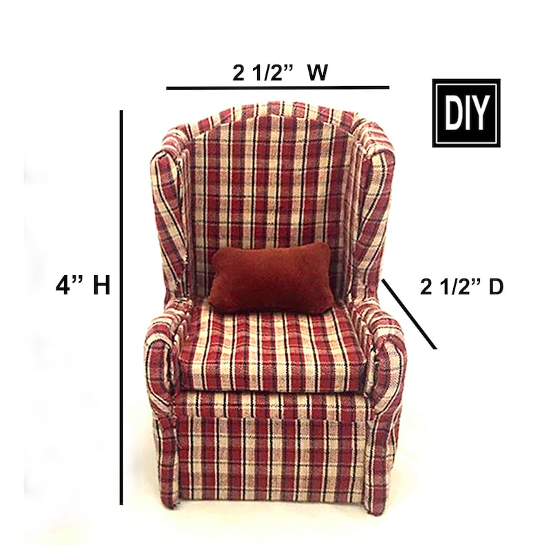 Dollhouse Chair Cardboard DIY PDF Pattern by Gwynne Ross - Etsy