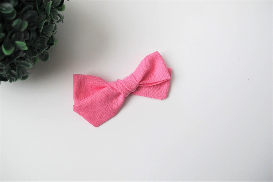 Bubblegum Pink Handtied School Girl Style Hairbow, Choose Alligator ...