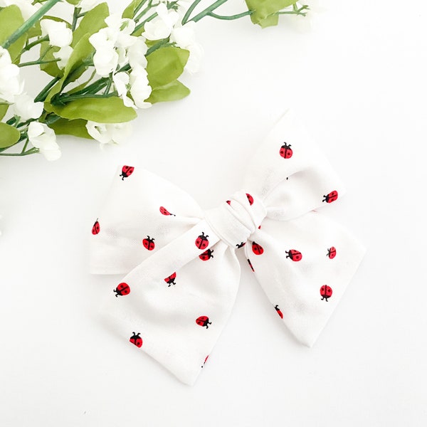 Ladybug Hair Bows - Etsy