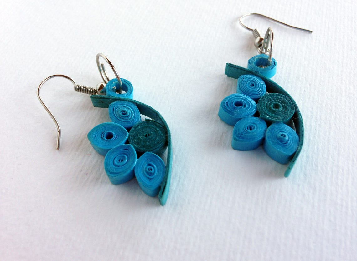 Paper Quilled Earrings, Paper Quilling Jewelry, Quilled Jewelry, Paper ...