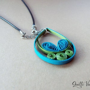 Paper Quilled Necklace, Paper Quilling Jewelry, Quilled Jewelry, Paper ...