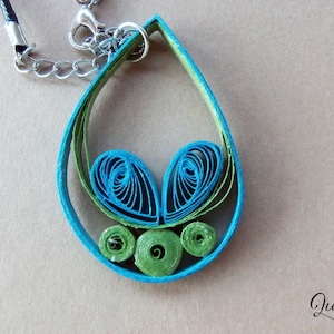 Paper Quilled Necklace, Paper Quilling Jewelry, Quilled Jewelry, Paper ...