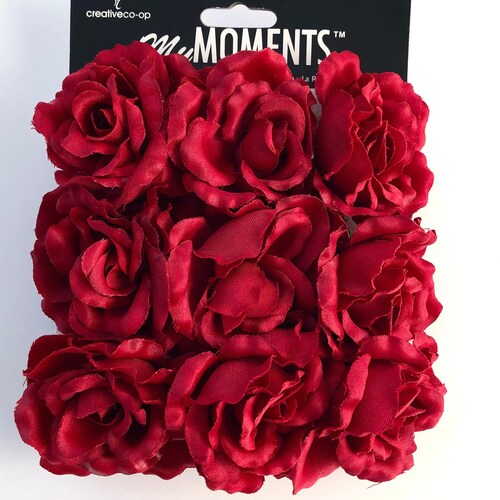 Silk Rose Heads 12pcs Red Artificial Flowers - Etsy