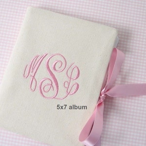 Personalized Photo Album 5x7, Monogram Brag Book, Custom Baby Photo ...