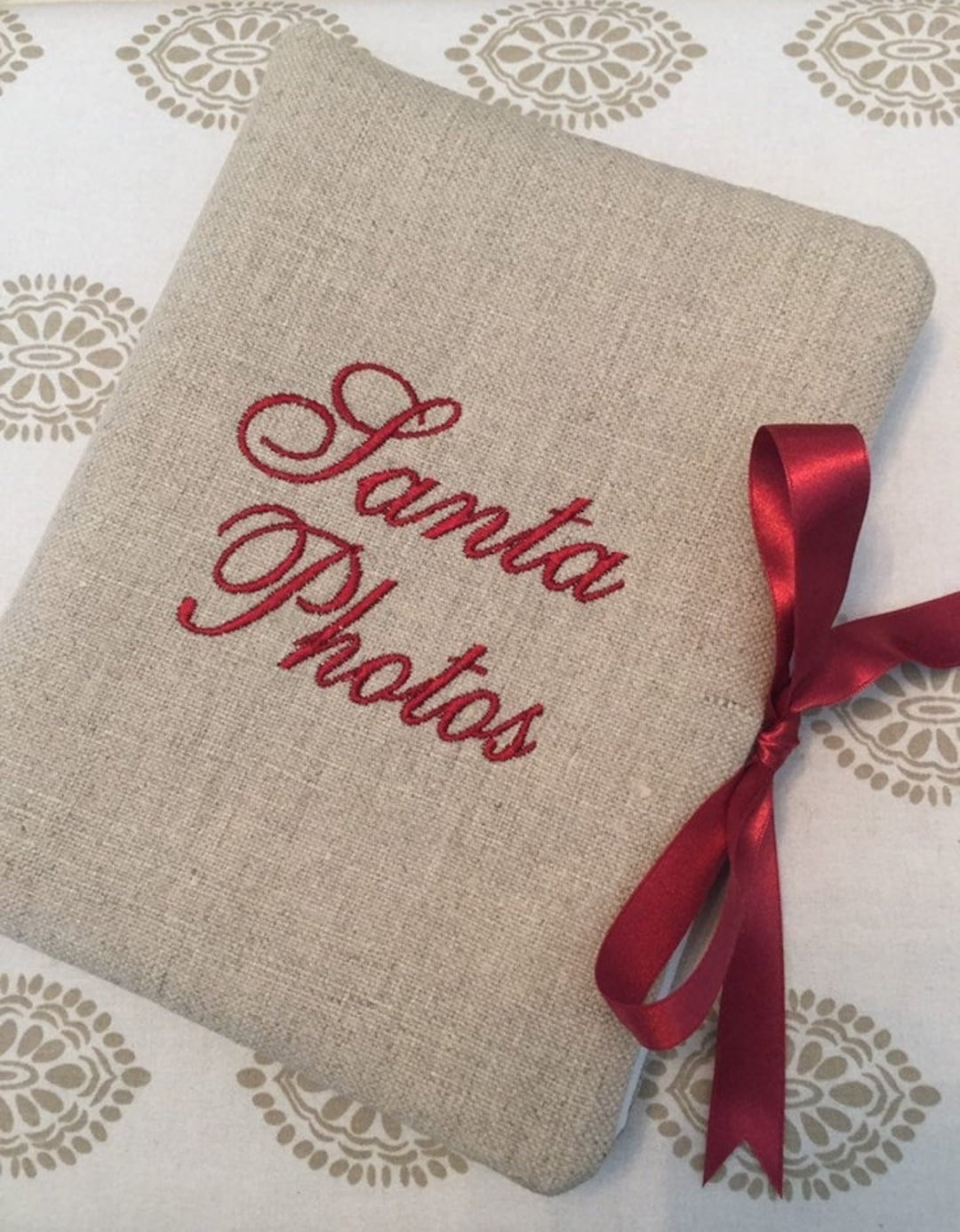 Santa Photo Album 5x7, Rustic Photo Album, 5x7 Christmas Photo Album ...