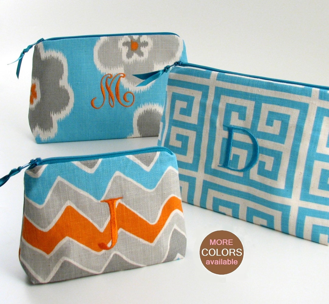 Monogrammed Makeup Bag, Personalized Cosmetic Bag Finds, Monogrammed ...
