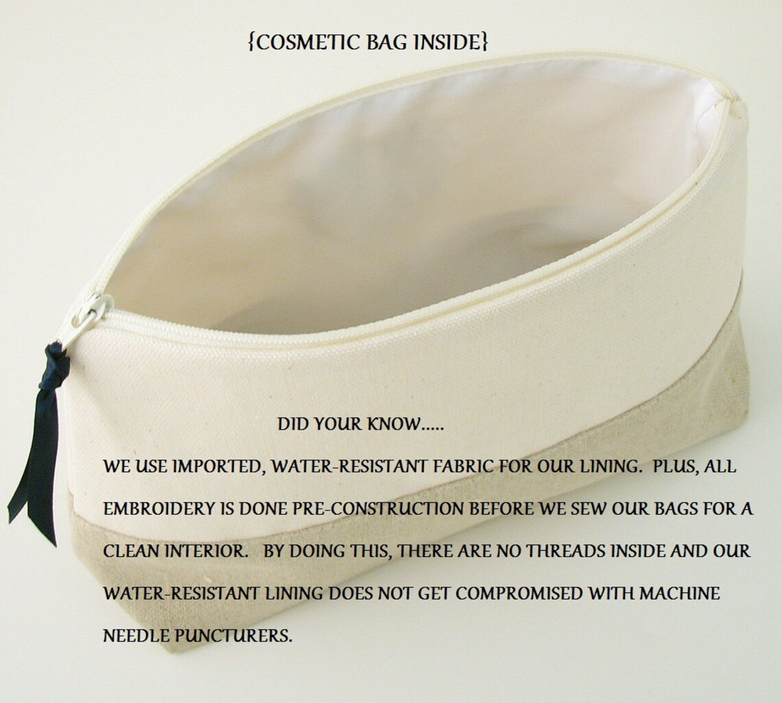 Monogrammed Lingerie Bag Linen Travel Bag Personalized Linen - Etsy