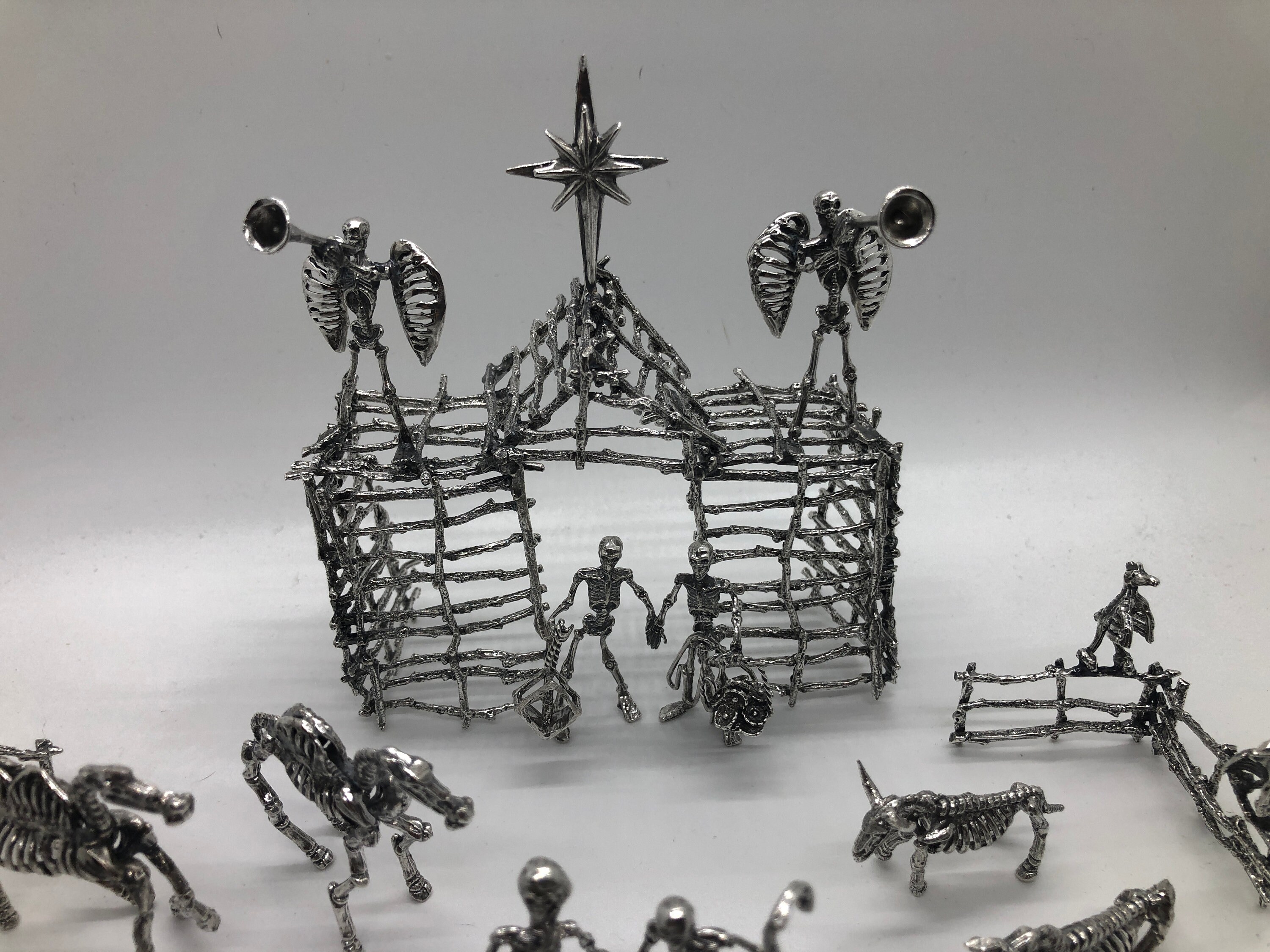 Nativity Set Sterling Silver Skeletons 36 Separate Pieces: | Etsy