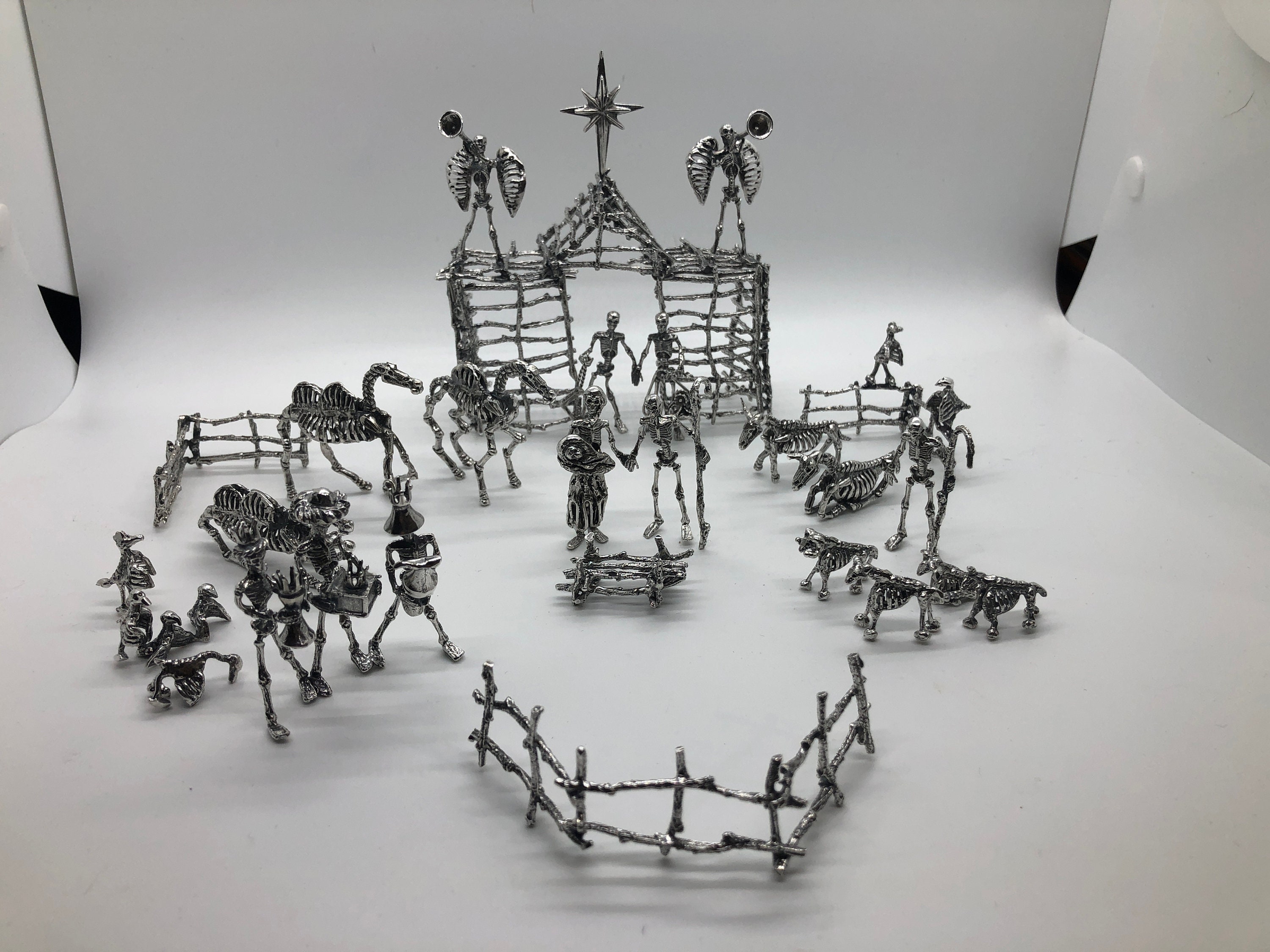 Nativity Set Sterling Silver Skeletons 36 Separate Pieces: | Etsy