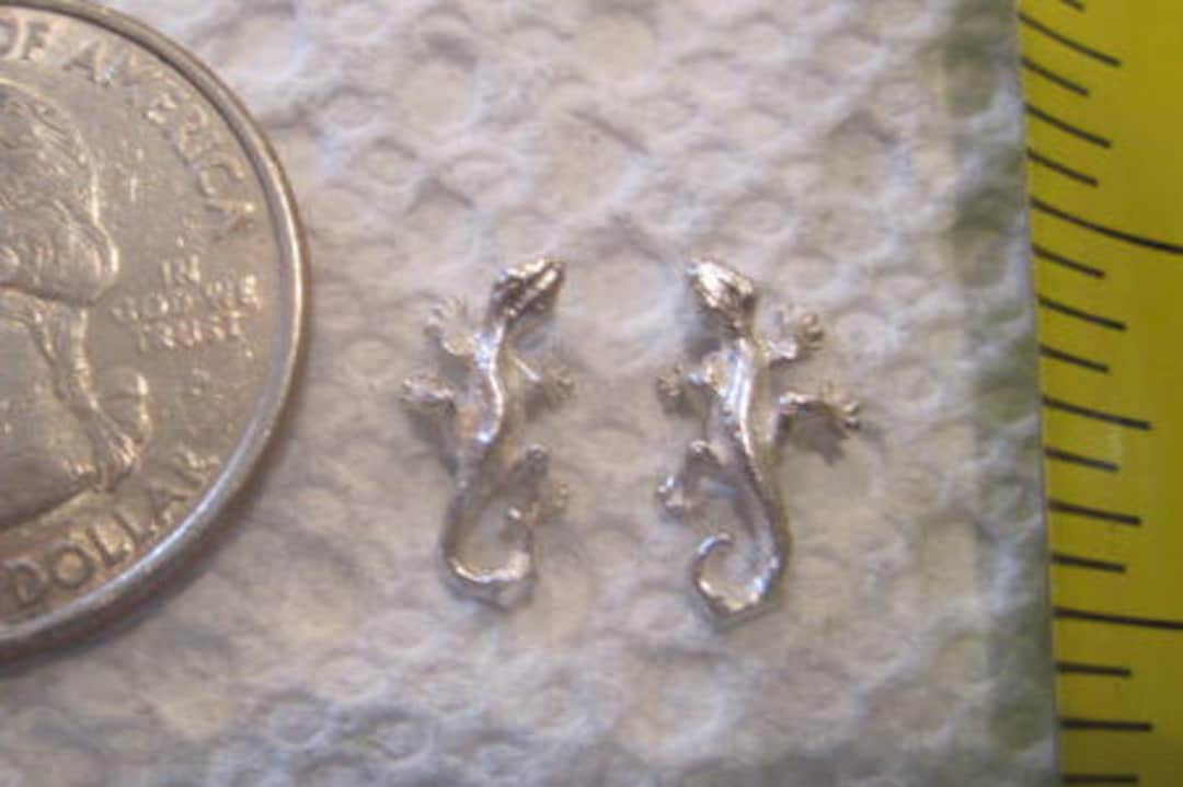Gecko, 20 Sterling Silver Small Castings for Silversmithing Projects ...