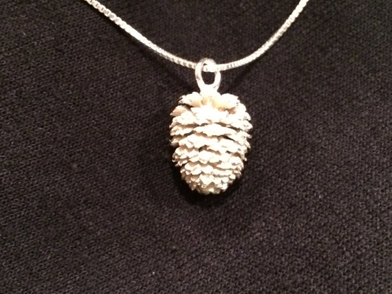 Solid Sterling Silver Pine Cone cast from real Mountain Alder | Etsy