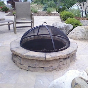 Lift off Dome Fire Pit Safety Screen 304 Stainless Mesh Steel, Round ...