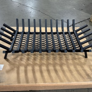 Rectangle Fire Pit Grate, Heavy Fire Pit Wood Insert Grate, Carbon ...