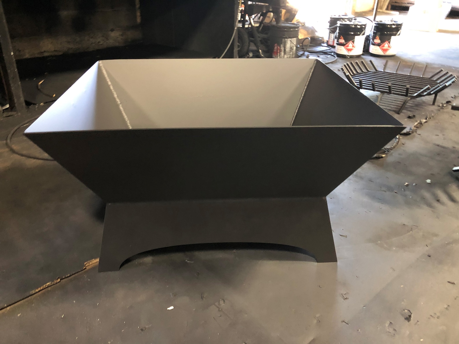 Welded Steel Fire Pit: Modern Outdoor Garden Decor - Etsy